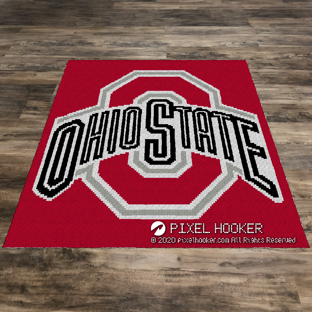 Crochet Pattern For Ohio State Afghan